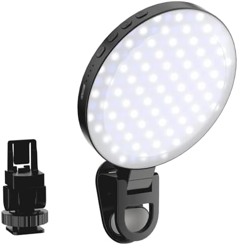 Amazon.com: Auxiwa Clip on Selfie Ring Light [Rechargeable Battery ...