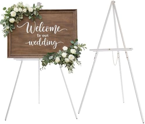 Amazon.com: DJAR 63" Wooden Easel Stand for Sign, Dual-use Adjustable ...