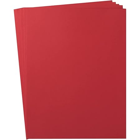 Amazon.com : 30 sheets Red Cardstock Paper 8 1/2 x 11 Inches Thick ...