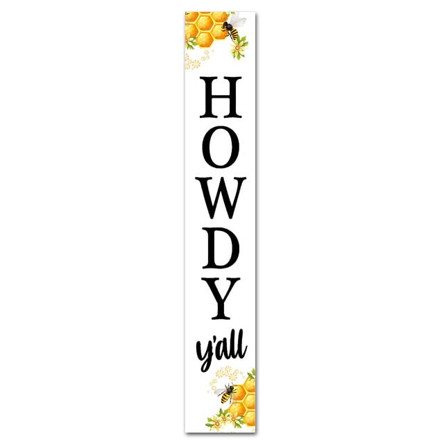 Amazon.com: Bidesign Tall (64x8)IN Howdy Y'all Welcome Vertical Sign ...