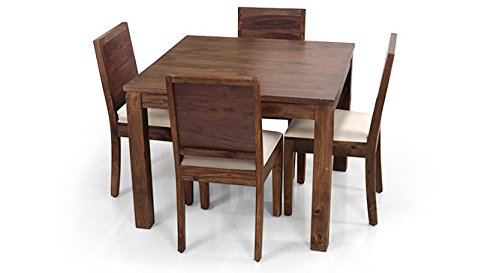 Urban Ladder Arabia Square-Oribi 4 Seater Dining Table Set (Finish ...