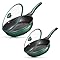 Non-Stick Frying Pan Set with Lids | Extra Deep Ceramic - 28cm & 30cm ...