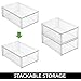 mDesign Shoe Storage Box with Drawer Construction – Sturdy Plastic ...