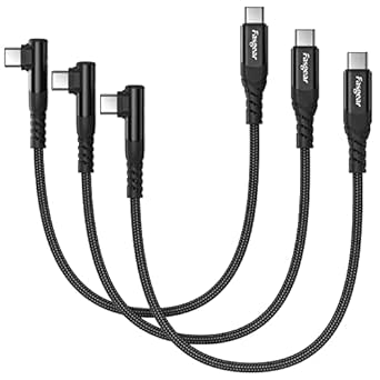 Fasgear Short USB C to USB C Cable - 3 Pack 1ft 60W USB 2.0 Type C ...