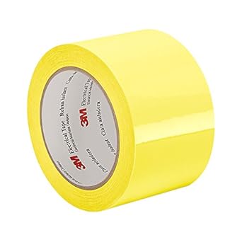TapeCase 1350F-1Y 2.83" x 72yd Yellow Polyester Film 3M Flame-Retardant Tape 1350F-1, 266 ...