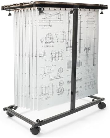 Amazon.com: Gelacie Mobile Blueprint Holder Rack Adjustable Height ...