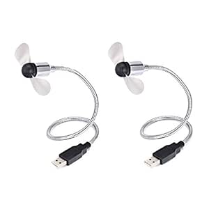 HDE USB Powered Fan Flexible Gooseneck Air Blower For PC Computer ...