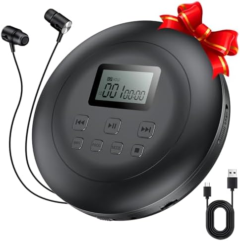 Gueray Portable CD Player Personal CD Players with Headphones LCD ...