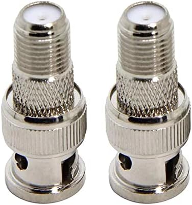 Amazon.com: supmory F to BNC Adapter Connector, BNC Male Plug to F Female Jack Coax Adapter 75 ...