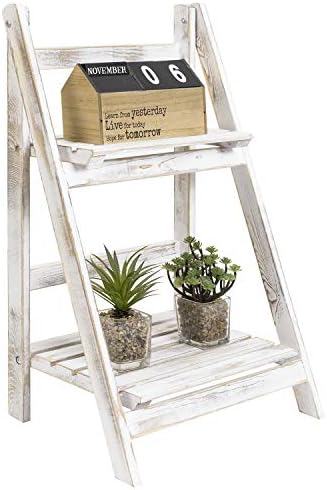 Amazon.com: MyGift 3 Tier Wooden Plant Stand, Burnt Brown Wood and ...