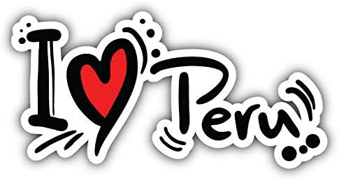 Amazon.com - KW Vinyl I Love Peru Slogan Truck Car Window Bumper ...