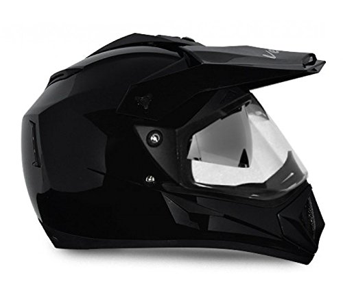 Vega Offroad Black Dual Visor (Outer Visor and Inner Goggle Visor ...