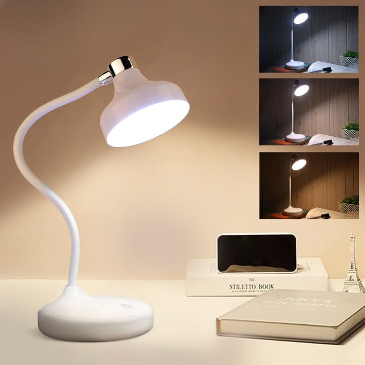 Buy Gesto Rechargeable Battery Operated Desk Lamp – 3 Color Changing ...