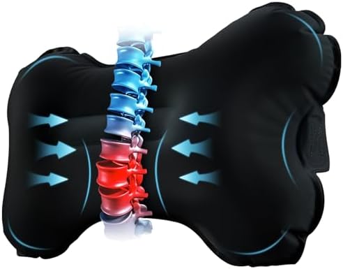 Amazon.com: Inflatable Lumbar Pillow for Airplane Travel Lumbar Support ...