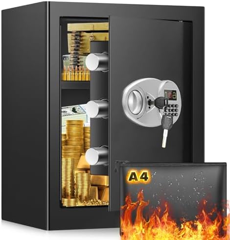 1.8 cu ft Large Home Safe Fireproof Waterproof Set, Anti-Theft Home ...