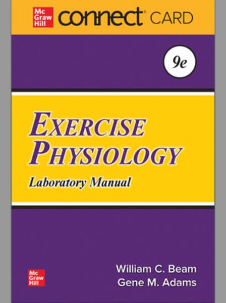 Connect Access Card for Exercise Physiology Laboratory Manual, 9th ...