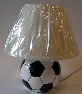 Black n White Football Bedside Table Lamp and White Shade : Amazon.co ...