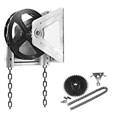 Garage Door Chain Hoist Model 2000R 4:1 Reduction Wall Mount (1 Inch ...