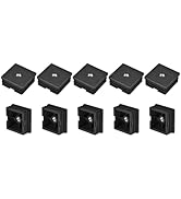 Amazon.com: UXCELL 8Pcs M6 Threaded Square Tube Inserts, Black Plastic ...