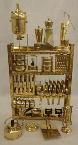 Buy Handcrafted Brass Miniature Kitchen Set/Bhatukali/Toy Set/Home ...