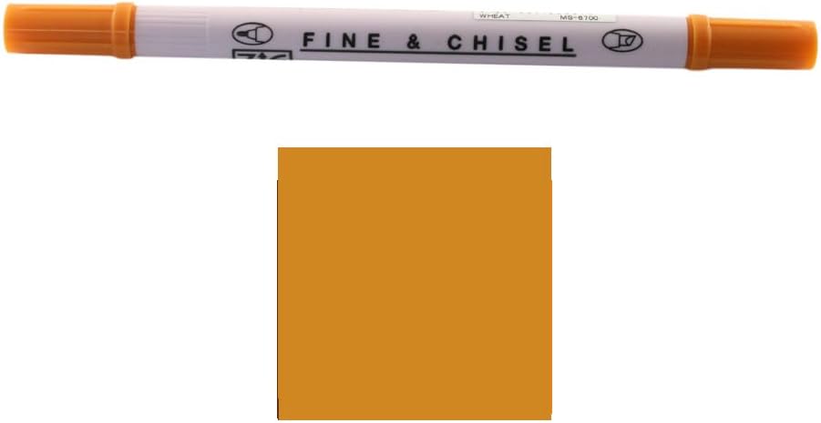 Amazon.com: Zig Memory System Fine & Chisel Twin Tip Marker Pen 061 Wheat