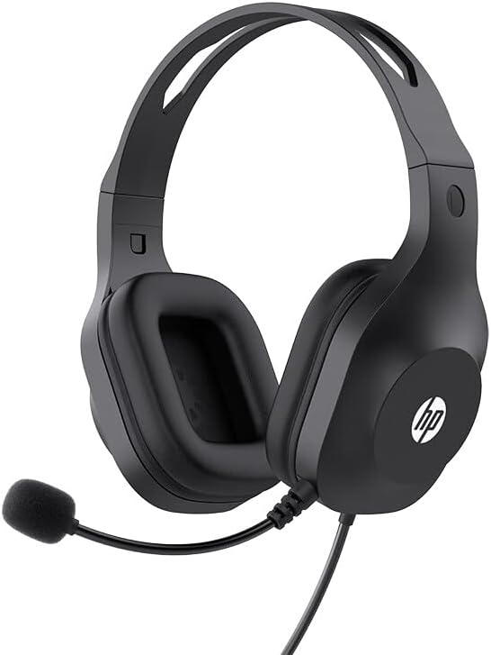 HP H120 Stereo USB On Ear Headset, Plug-and-Play USB-A, Built-in Noise ...