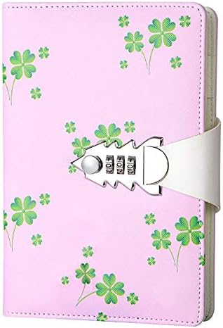Amazon.com : Sealei A5 PU Leather Journal with Lock Digital Password Notebook Locking Personal ...