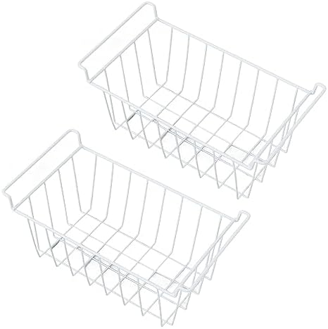 2Pcs Freezer Wire Storage Basket, Replacement Hanging Rustproof Metal ...