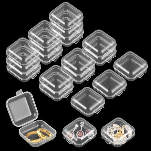 Amazon.com: Moritic 40Pcs Mini Jewelry Storage Containers, Clear ...