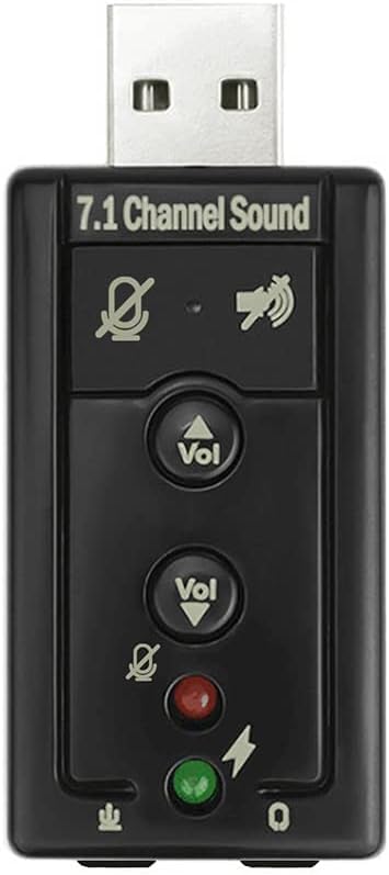 ULTRABYTES 7.1 Channel USB External Sound Card Audio Adapter with Mic ...