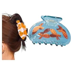 Amazon.com : Fish Claw Clip Marine Animals Hair Accessory: Large Back ...