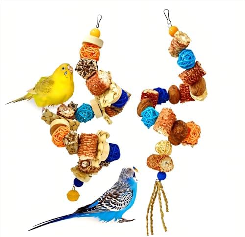 Amazon.com : XLpeixin Natural Bird Rope Perches, Parakeet Swing Chew ...