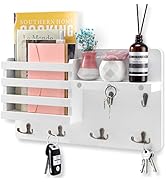 Amazon.com: WeBravery Decorative Key Hanging Rack with 4 Double Hooks ...