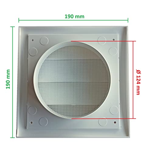 White Plastic Wall Ventilation Grille with Gravity Automatic Movable ...