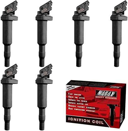 Ignition Coil & Spark Plugs Set of 6 Compatible with BMW 128i 328i 330i ...