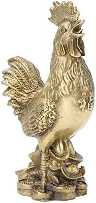 Amazon.com: BRASSTAR Golden Brass Feng Shui Rooster Statue 3.9”(H) Coin ...