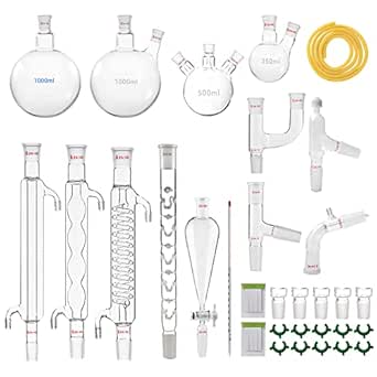 Chemistry Glassware Set,32PCS Laboratory Glassware Kit 24/40 Lab ...
