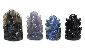 Buy Rajasthan Gems 4pcs Set Idol Statue Ganesha Ganesh Figurine Figure ...