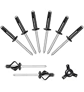 Amazon.com: ALLCLEAN 3/16" x 1" Tri-Fold Rivets Assortment - 120Pcs ...