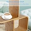 Amazon.com: 4-Tier S-Shaped Geometric Modern Bamboo Bookshelf, Large ...