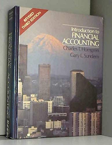 Introduction to financial accounting (Prentice-Hall series in ...
