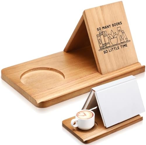 Amazon.com : Book Stand, Wooden Triangle Book Holder, Book Rest with ...
