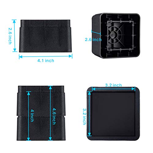 Snapklik.com : Bed Risers 2 Or 4 Inch Heavy Duty Stackable Furniture ...