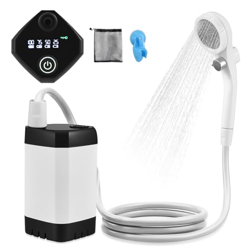 QCXWCJWD Camping Shower, Portable Camping Shower with Adjustable Shower ...