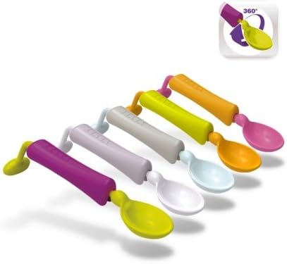 Beaba 360 Spoon Pastel Pink and Purple : Amazon.co.uk: Baby Products