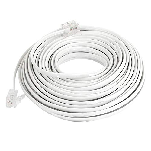 PRAV® 1pcs 10m RJ11 Telephone Connector Extension Cable White Z5C7 ...
