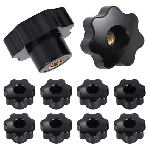 Snapklik.com : OCR 10Pcs 7 Star Through Hole Knob M8 Knurled Thread ...
