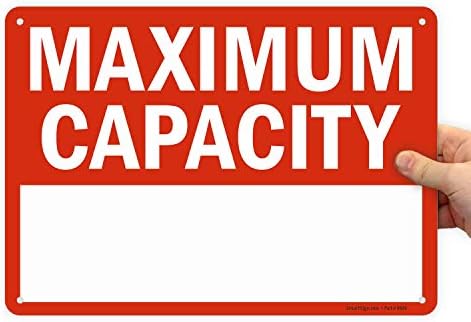 Amazon.com: SmartSign - S-0297-Pl-14 "Maximum Capacity __" Write-On ...