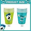 Amazon.com: Nuwontun 40PCS Monster Party Birthday Supplies,9oz ...