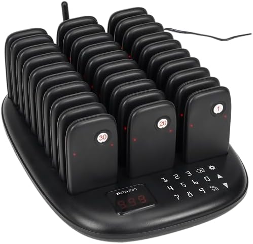 Retekess TD175P Restaurant Pager System, Wireless Calling System, 30 ...